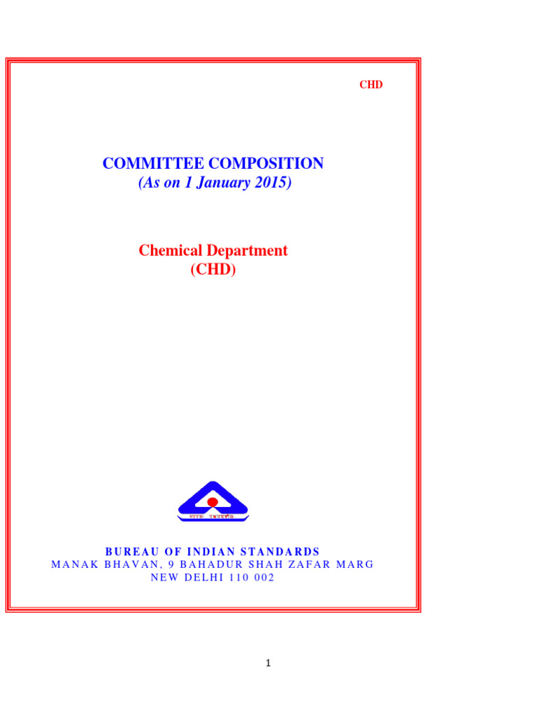 BIS India Committee composition | PDF