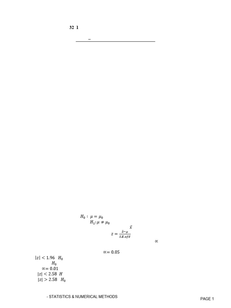 2 Marks Questions With Answer | PDF | Hypothesis | Confidence Interval