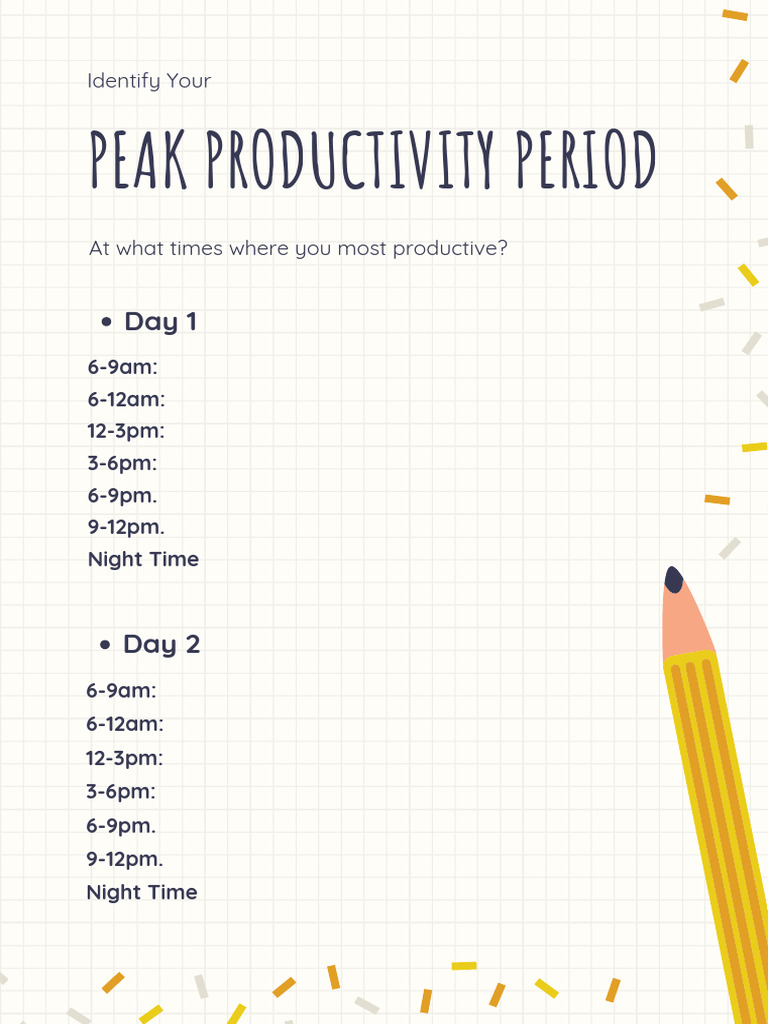 Identify Peak Productivity Period | PDF