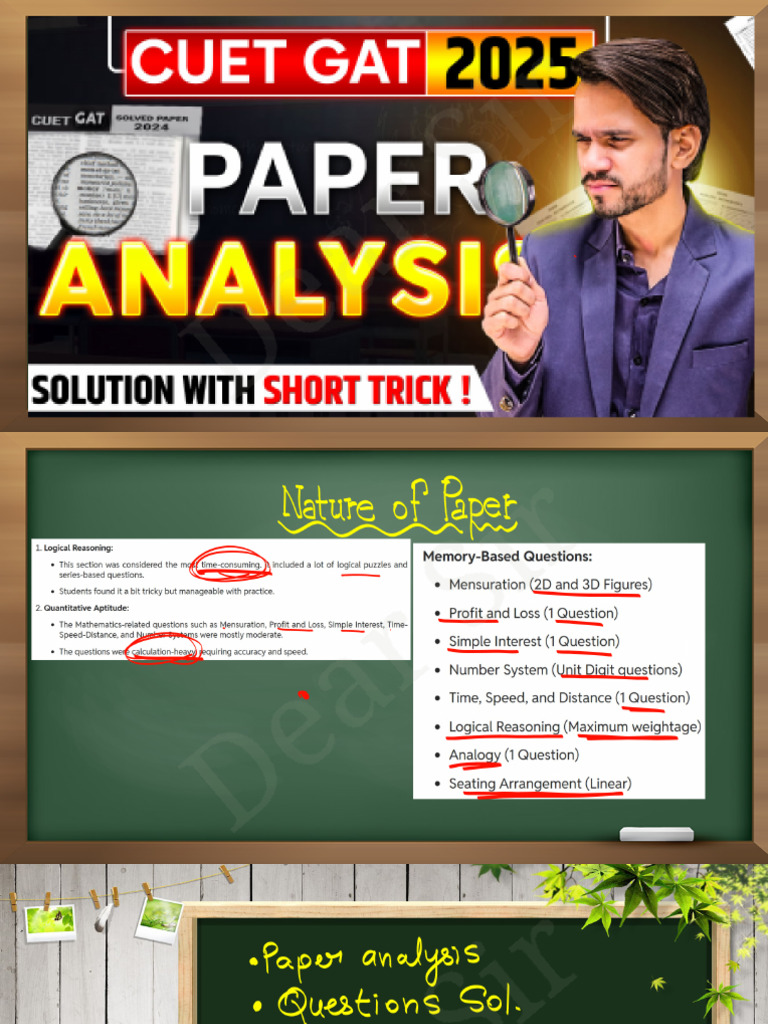 Paper Analysis Cuet GAT | PDF