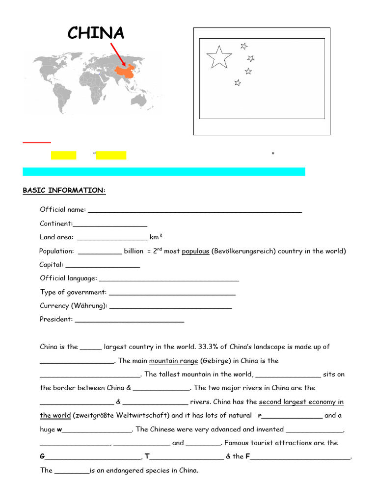 China: Profile and Geography for Kids | PDF | China | World Politics