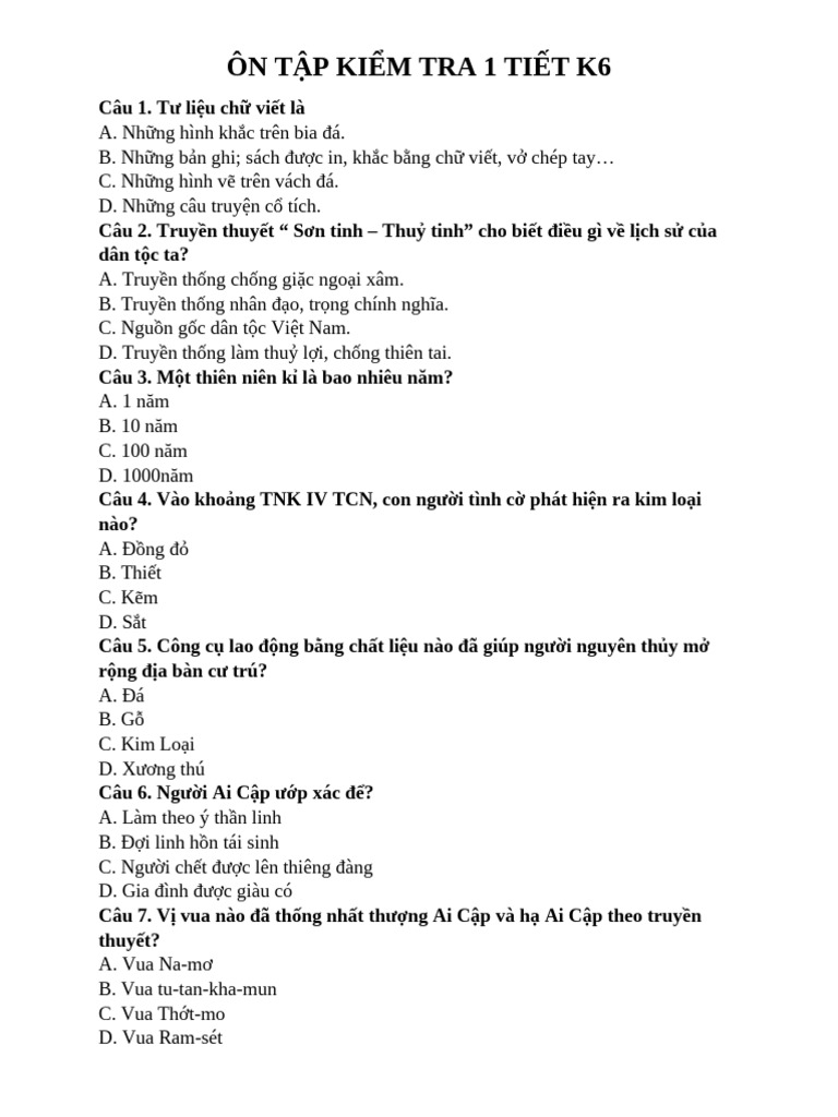 N TP Kim Tra 1 Tit K6 | PDF