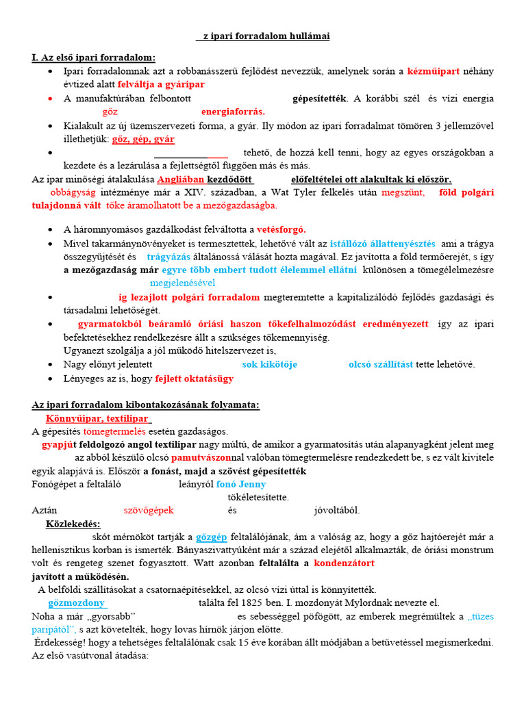 Az Ipari Forradalom | PDF