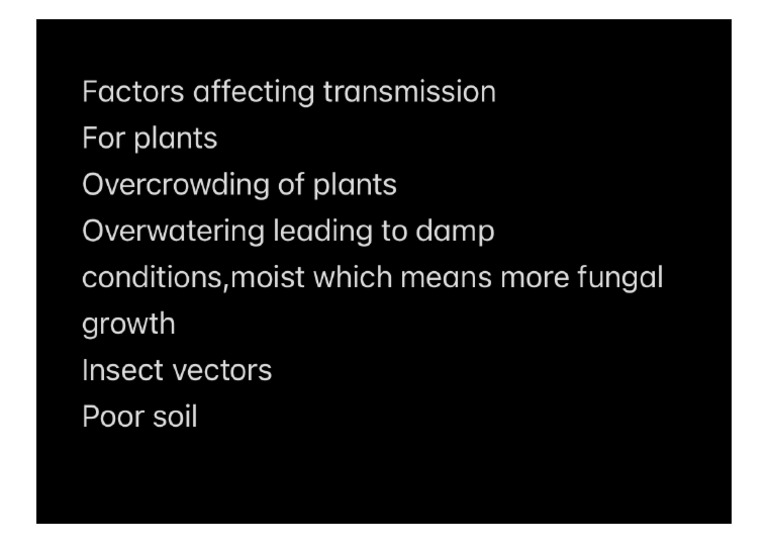 Factors Affecting Transmission For Plants | PDF
