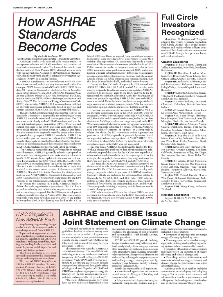 ASHRAE Standards Integration in Codes | PDF | Efficient Energy Use ...