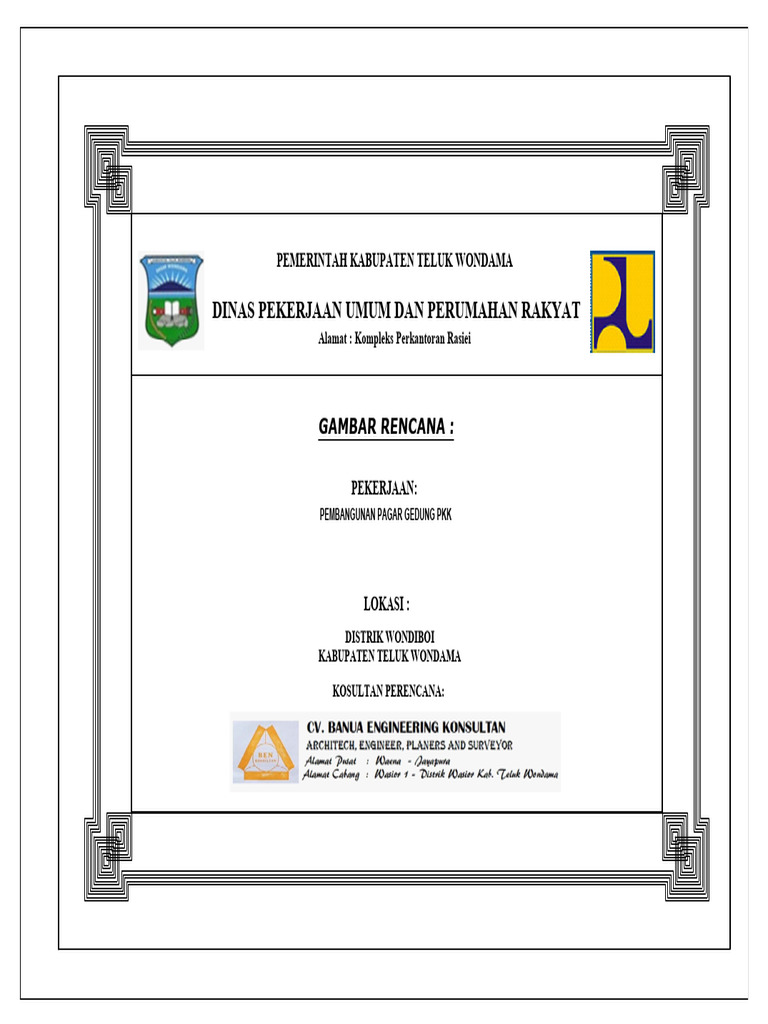 Gambar Rencana Pagar Gedung PKK | PDF