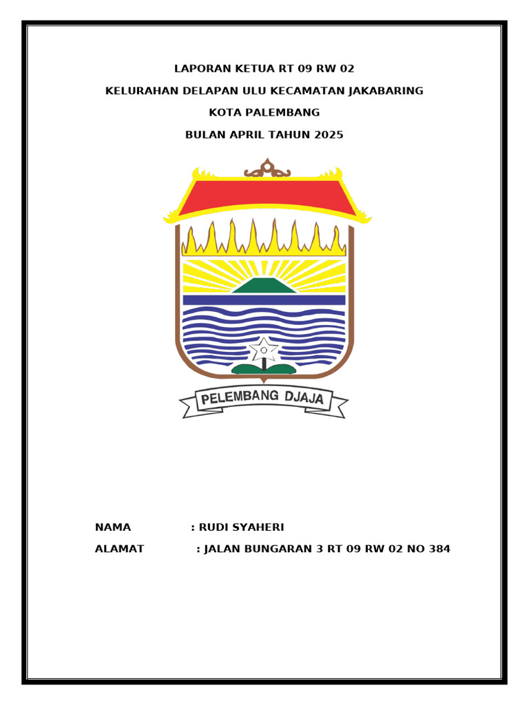 Form Laporan RT RW | PDF