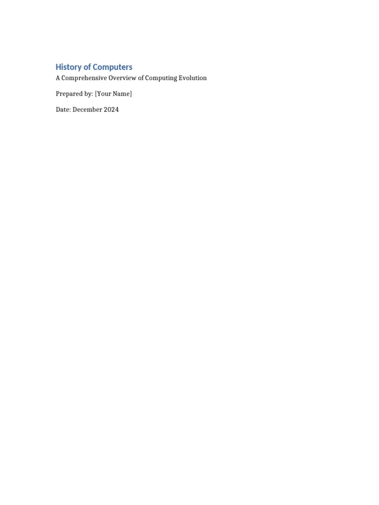 Evolution of Computer Technology | PDF | Integrated Circuit | Computing