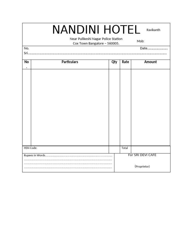 Bill Page Nandini | PDF