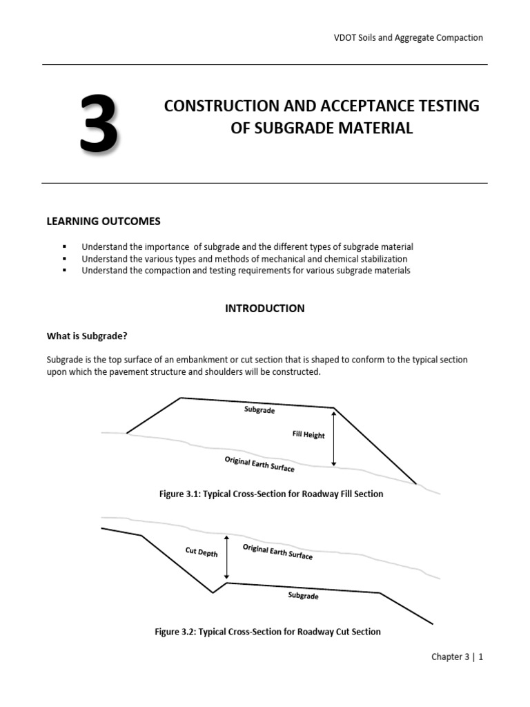 Chapter 3. Construction and Acceptance Testing of Subgrade Material ...