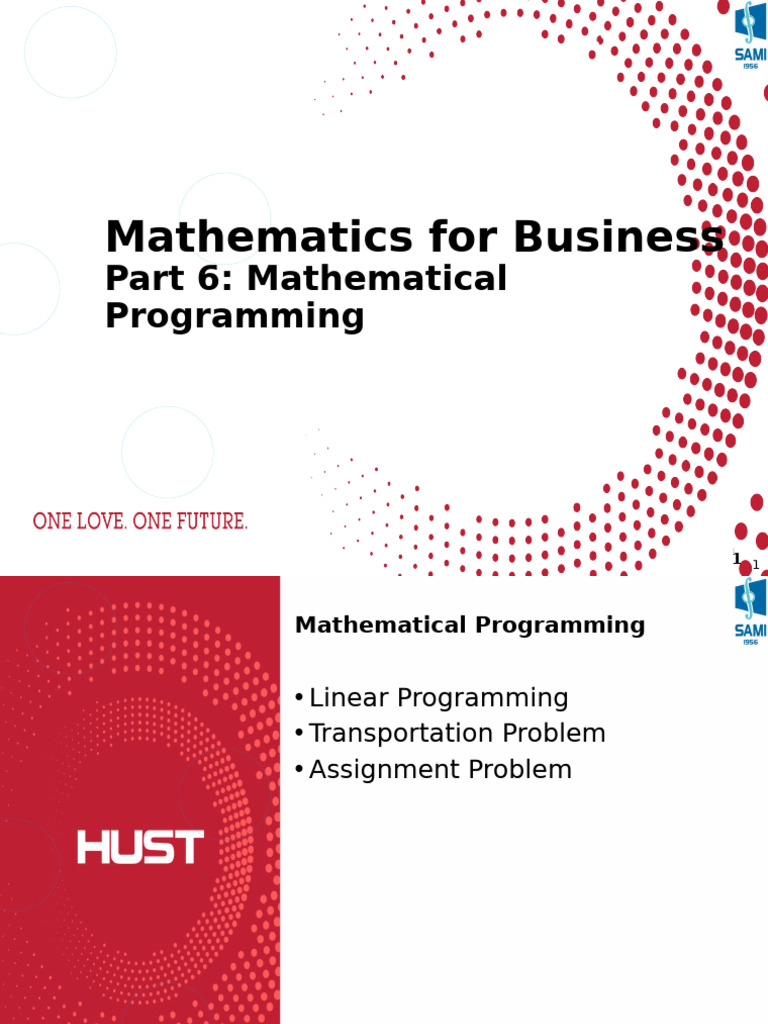 MABA6-MathematicalProgramming 1 | PDF | Mathematical Optimization | Mathematical Analysis