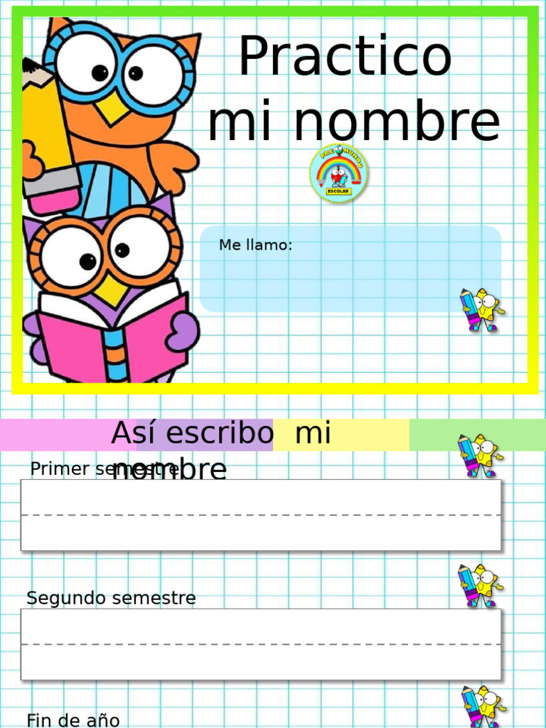 Cuadernillo - ACTIVIDADES Mi Nombre | PDF