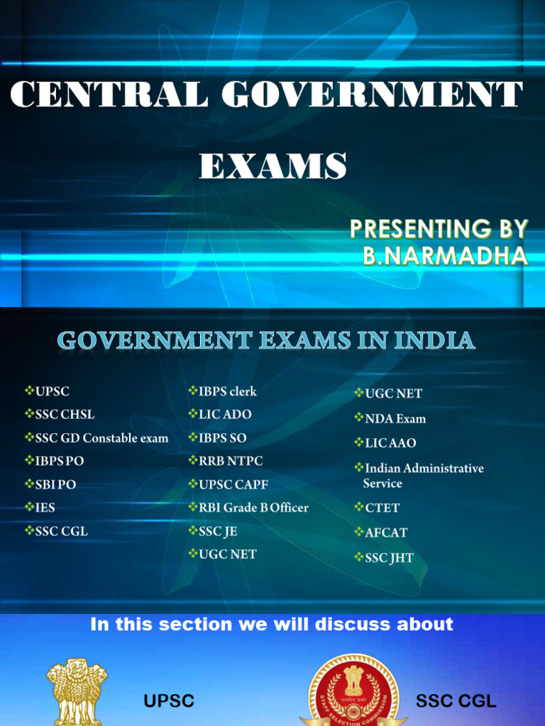 Central Government Exams (Autosaved) | PDF | Qualifications