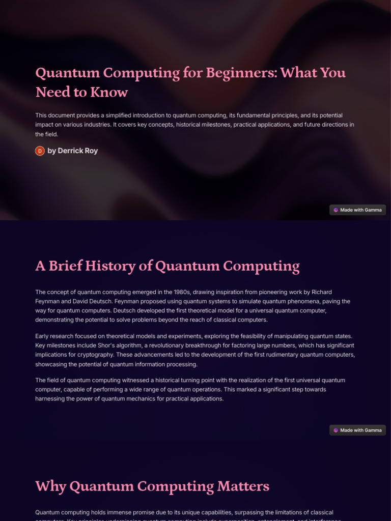 Quantum Computing For Beginners What You Need To Know | PDF | Quantum ...