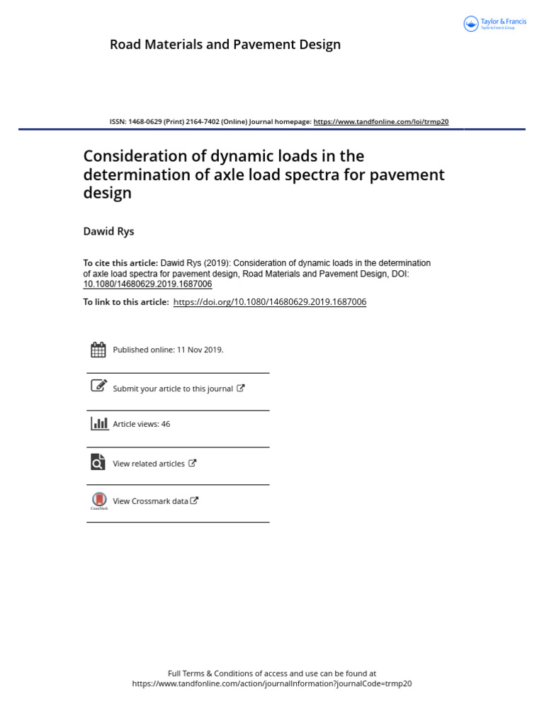 2019-Consideration of Dynamic Loads in The Determination of Axle Load Spectra For Pavement ...