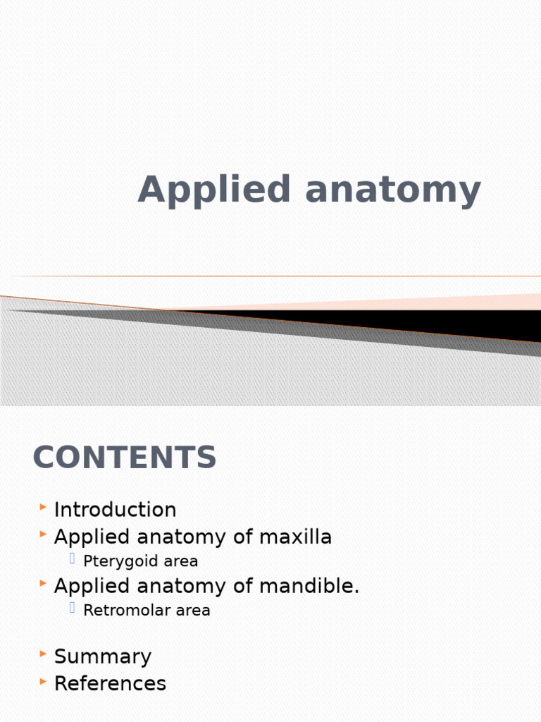 Applied Anatomy Orofacial Region | PDF | Dental Implant | Human Head ...