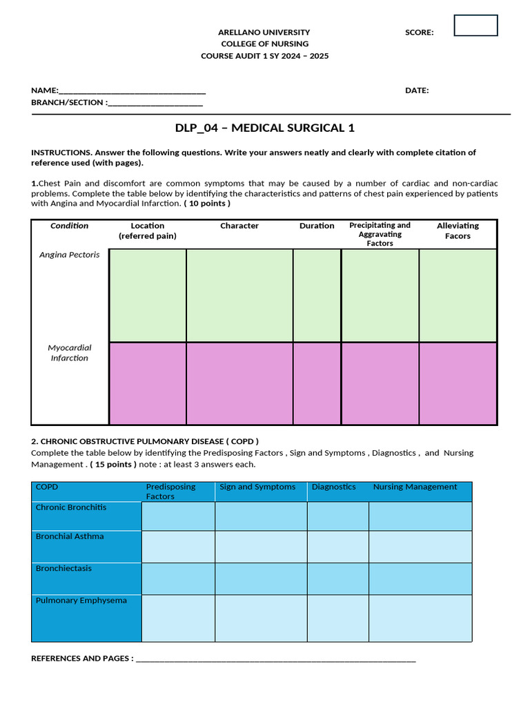DLP - Medical Surgical 1 Downloadable | PDF