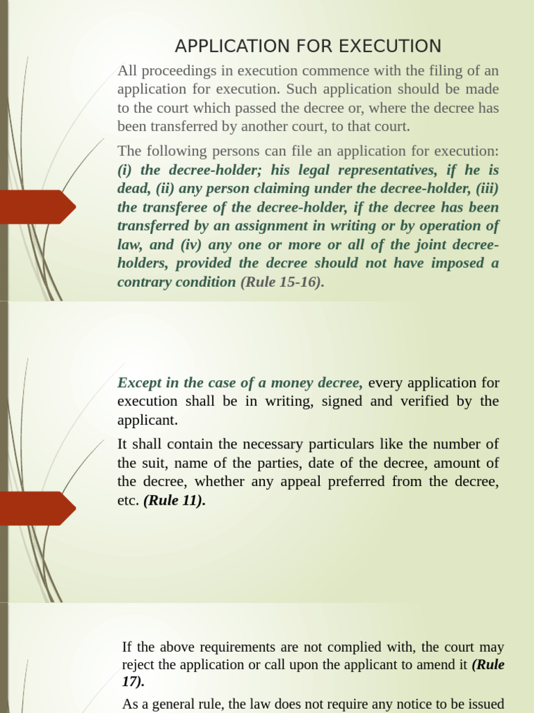 Execution Application Guidelines | PDF | Lawsuit | Jurisdiction