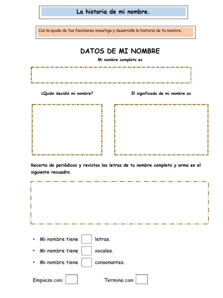 Historia de Mi Nombre | PDF