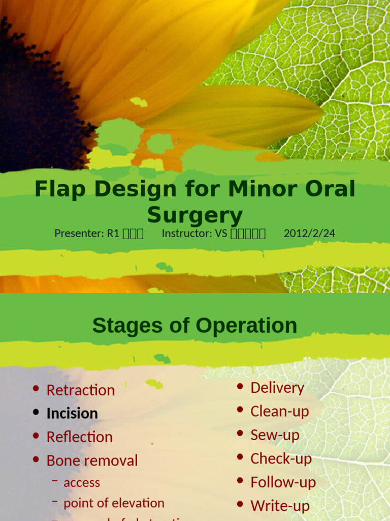 Flap Design Techniques in Oral Surgery | PDF | Medical Procedures ...