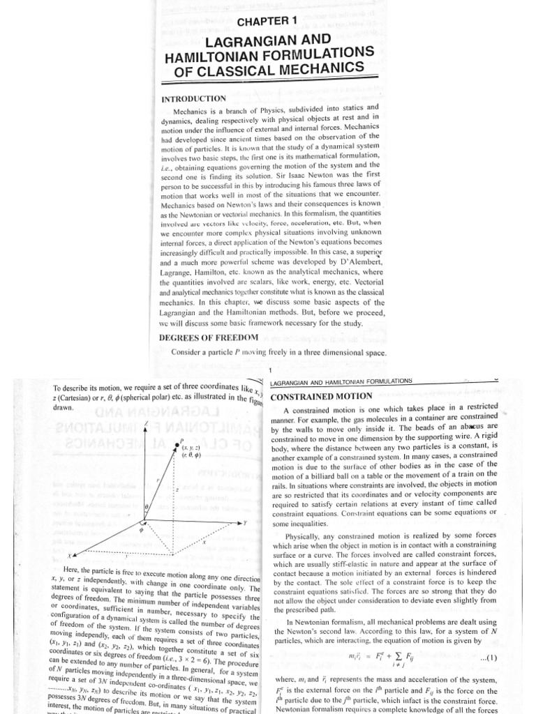 Lagrange&Hamiltonian Module 1 | PDF
