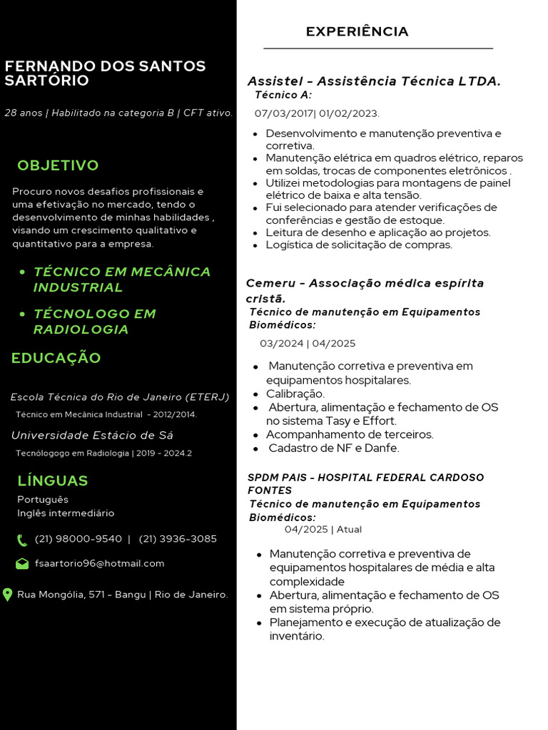 CV - Fernando Sartório.1 | PDF