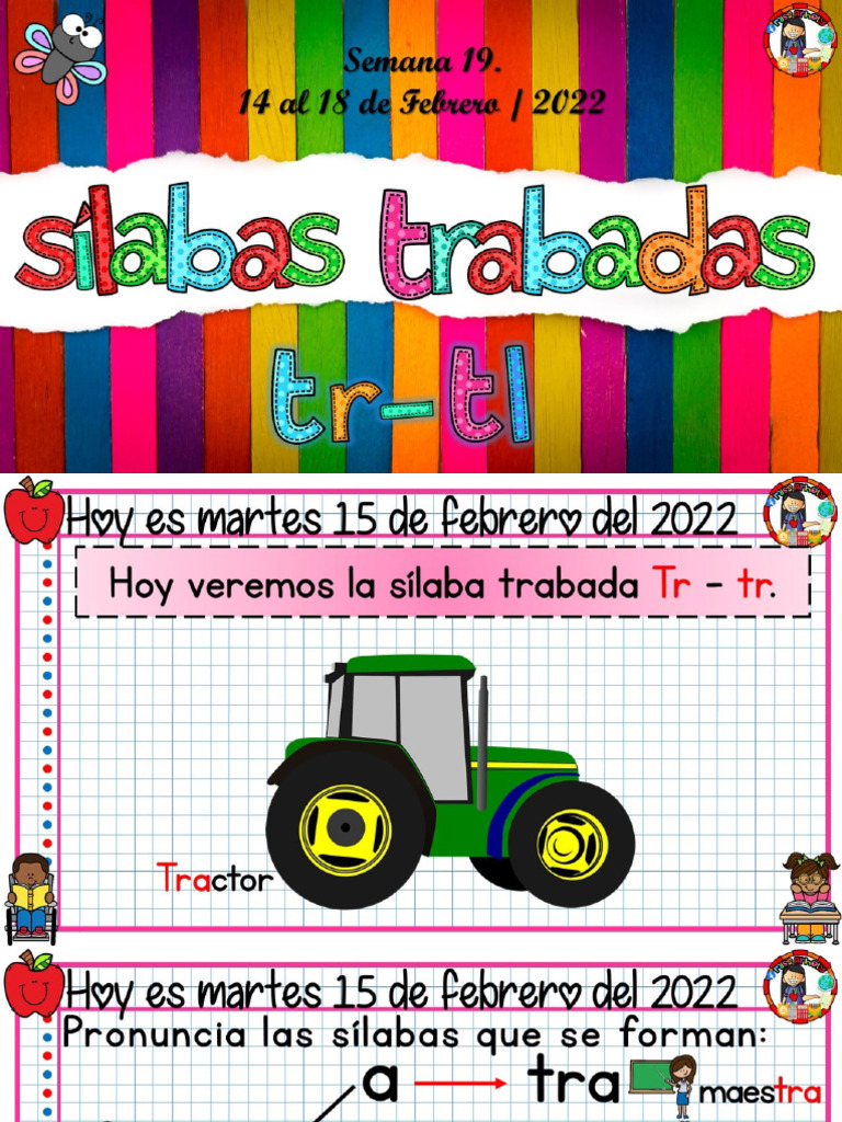 CUADERNO PARA REPASAR LAS SILABAS TRABADAS TR TL - Parte1 | PDF