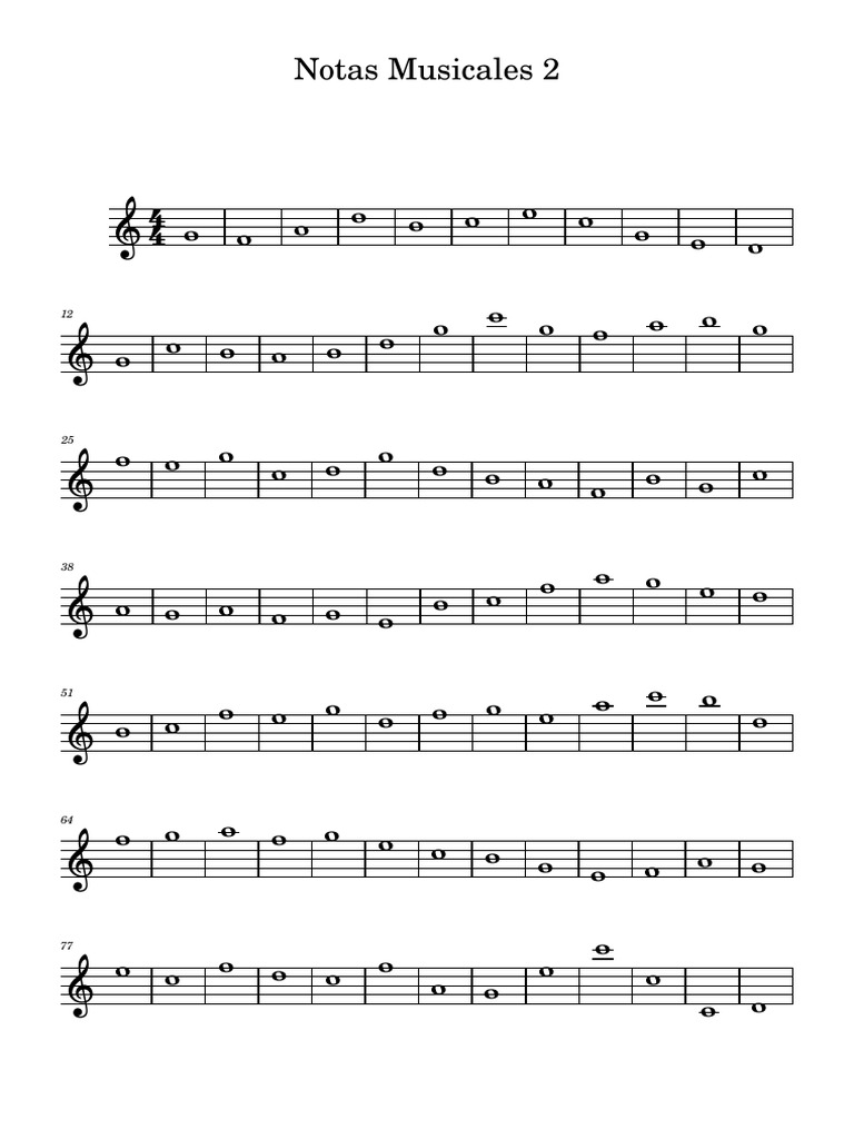 Notas Musicales 2 | PDF