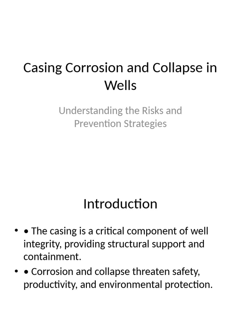 Casing Corrosion and Collapse Presentation | PDF