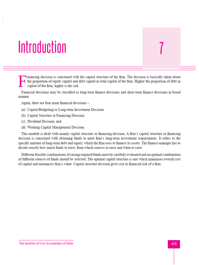 Unit 4 CF Capital Structure | PDF | Capital Structure | Cost Of Capital