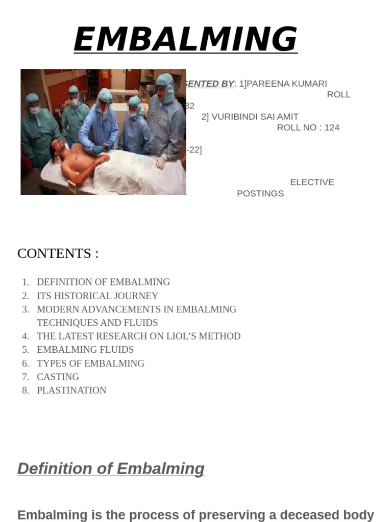 Comprehensive Guide to Embalming Techniques | PDF | Mummy | Proteins