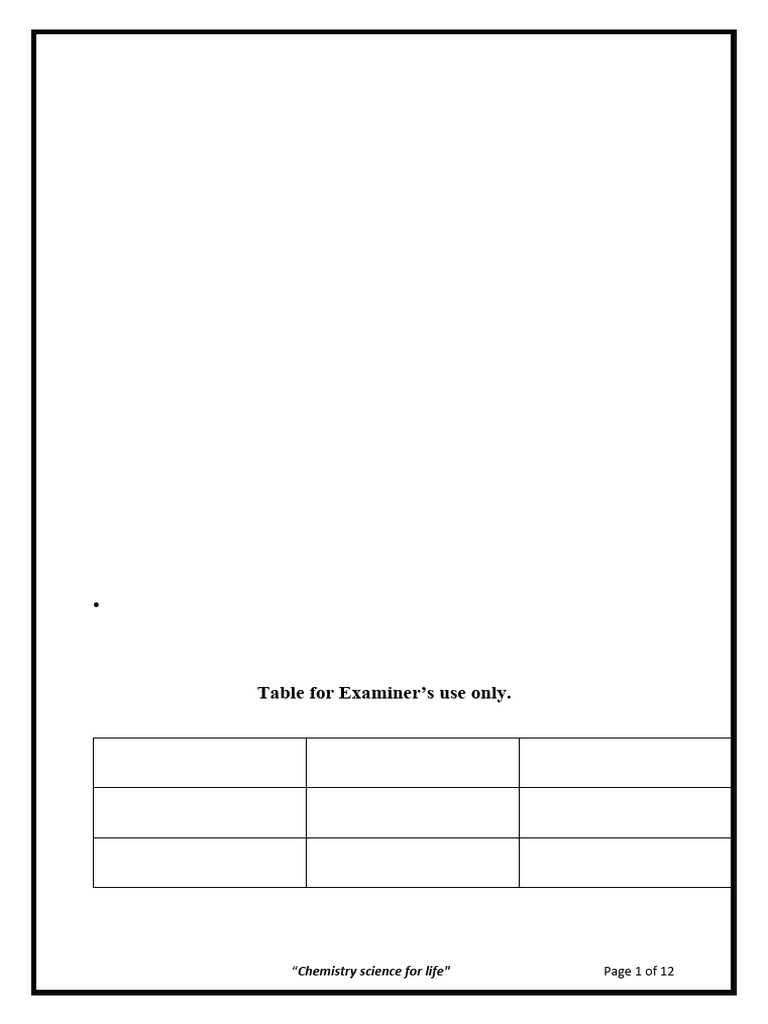 Year 1 Chemistry CBC Exam Guide | PDF | Chemistry | Matter