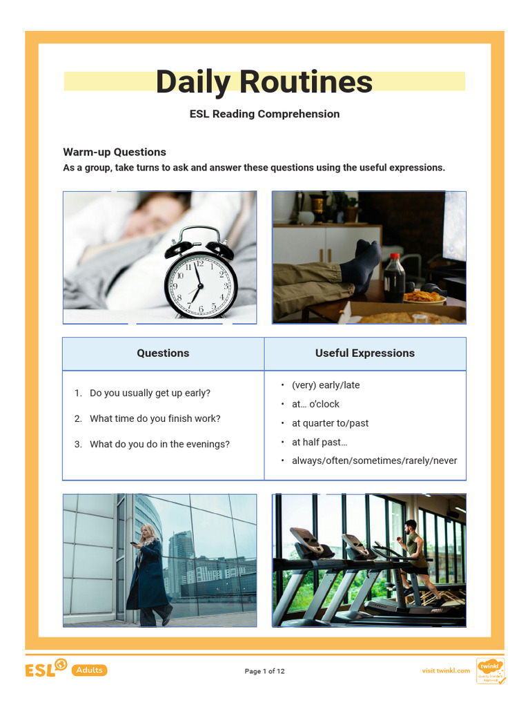 T 1743435617 Esl Daily Routines Reading Comprehension Adults A2 Ver 5 ...