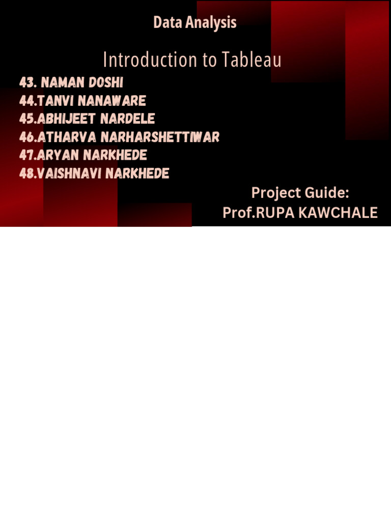 What Is Tableau - pdf-1 | PDF