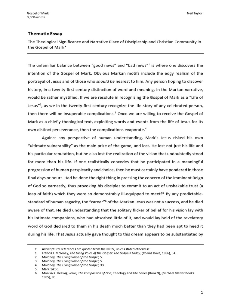 The Theological Significance and Narrative Place of Discipleship and ...