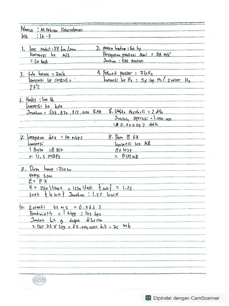 Muhammad Febrian Faturrahman Tugas 1 | PDF