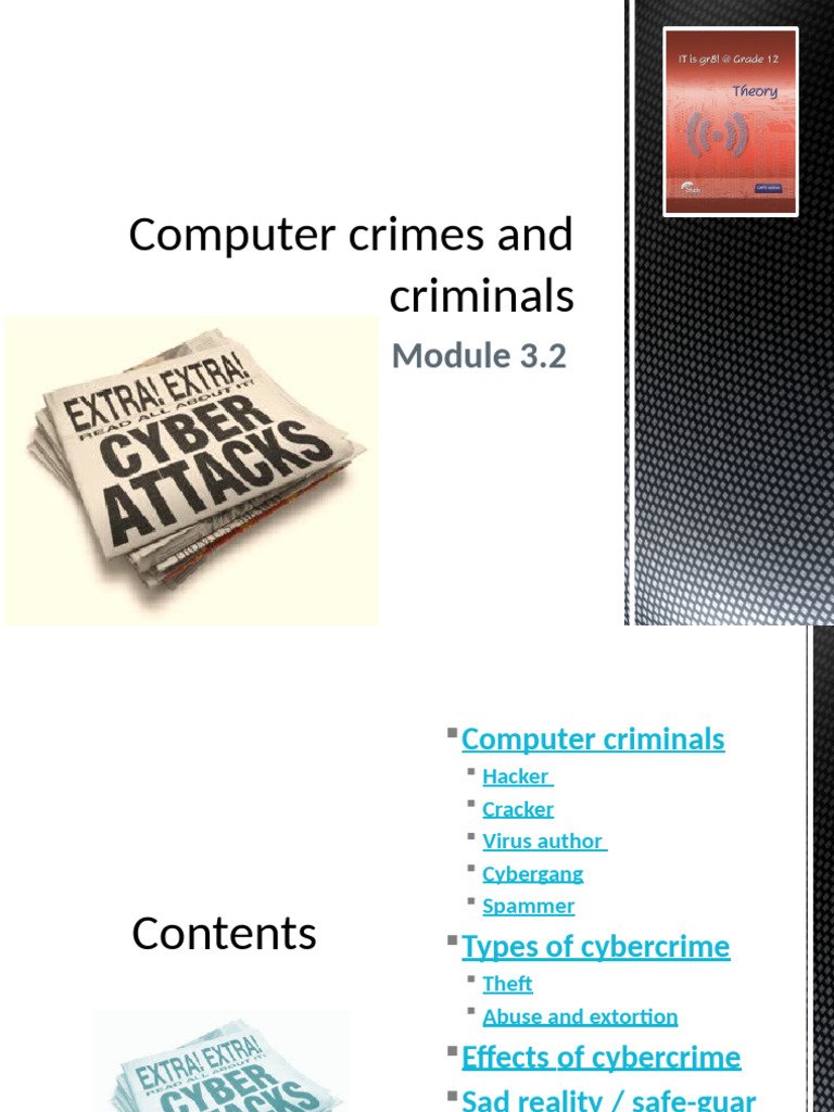 Gr12 3 - 2 ComputerCrime | PDF | Security Hacker | Cybercrime