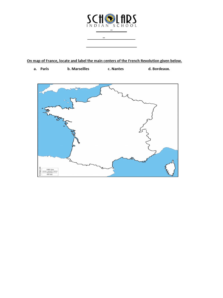 Grade 9 French Revolution History Map Work | PDF