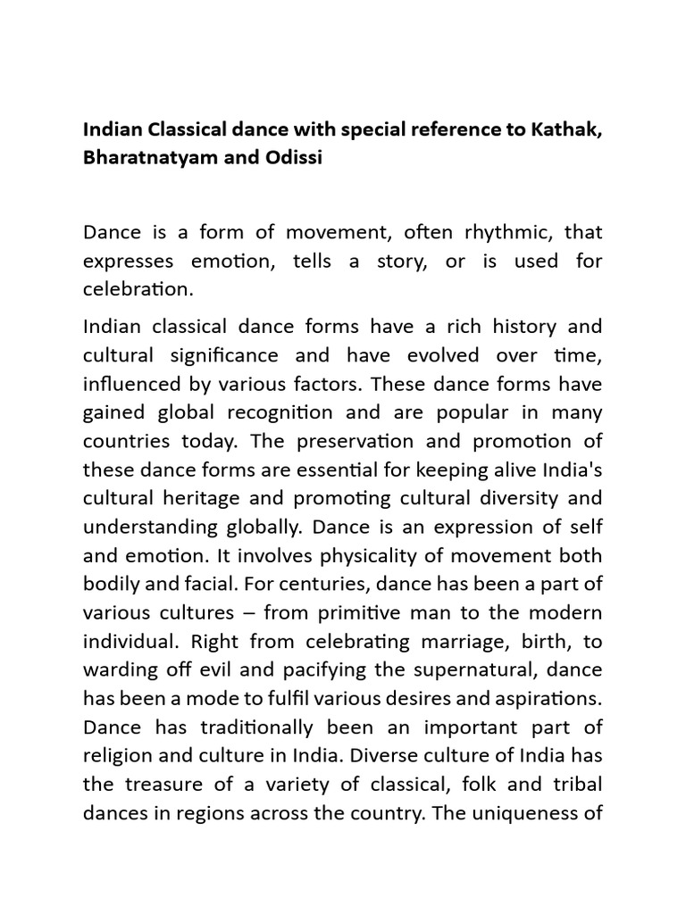 Indian Classical Dance Forms Overview | PDF | Concert Dance | Dances