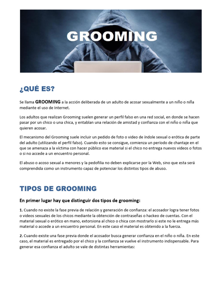 Prevención del Grooming en Línea | PDF | Contraseña | Internet