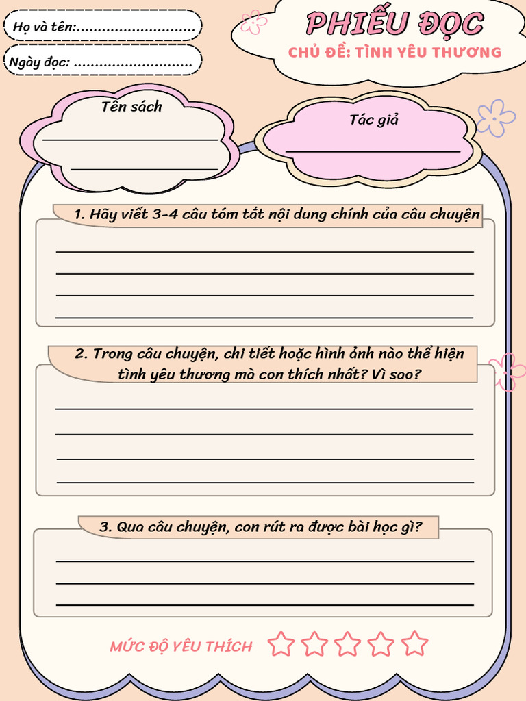 Phiếu đọc sách | PDF