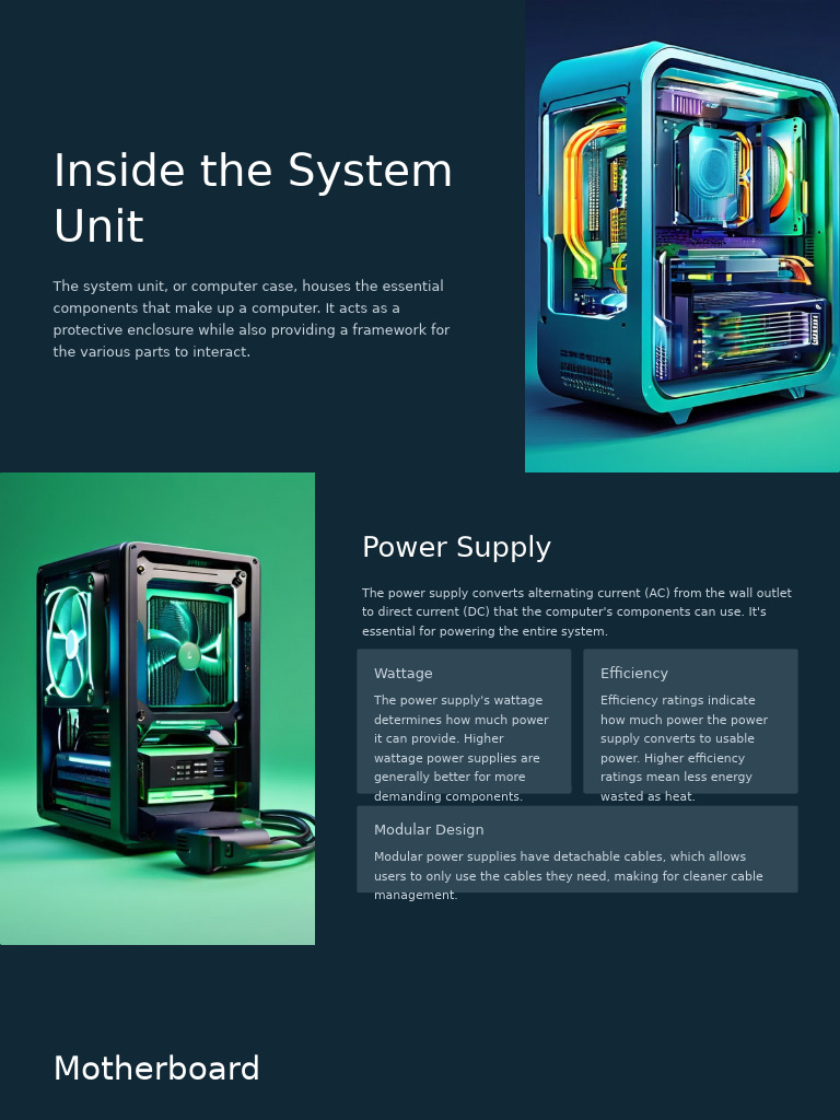 Inside The System Unit | PDF | Computer Data Storage | Hard Disk Drive