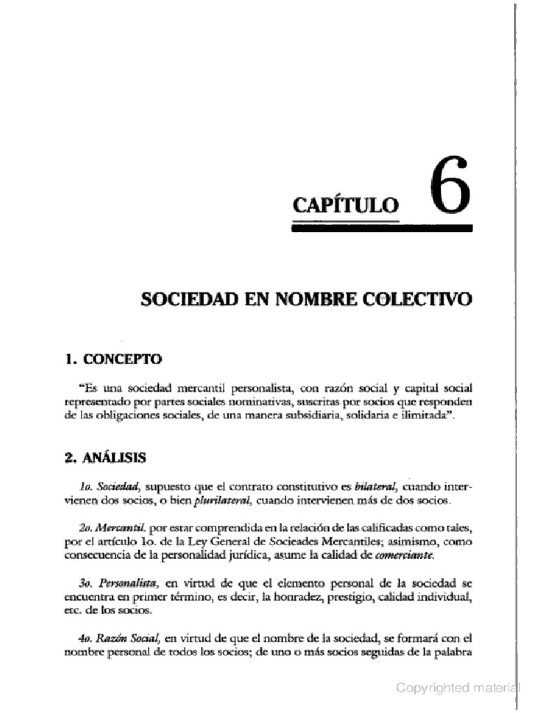 Sociedad en Nombre Colectivo | PDF