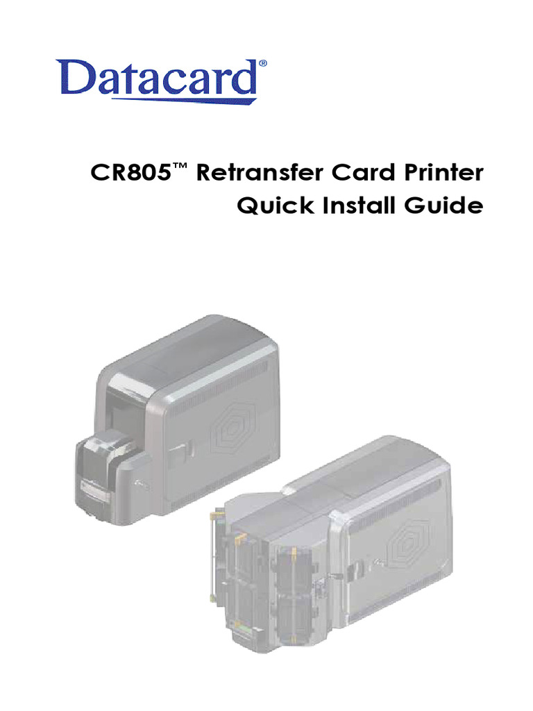 527692-001C CR805 Quick Install Guide | PDF | Printer (Computing) | Printing