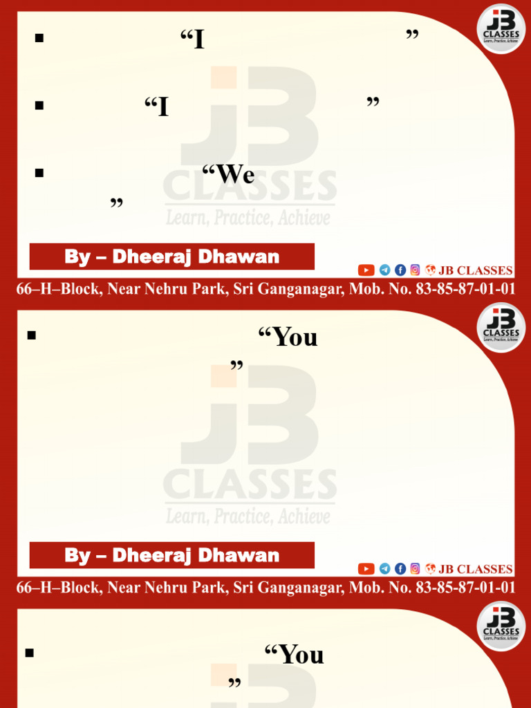 Narration by Dheeraj Sir | PDF