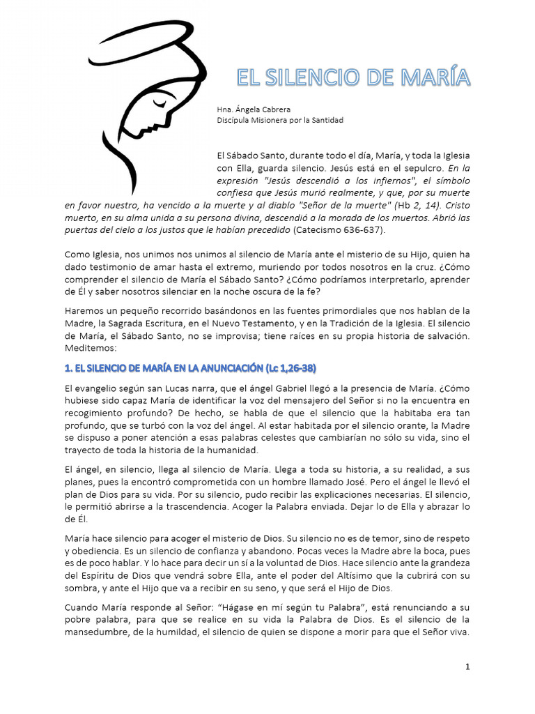El Silencio de María | PDF | María, madre de Jesús | Jesús
