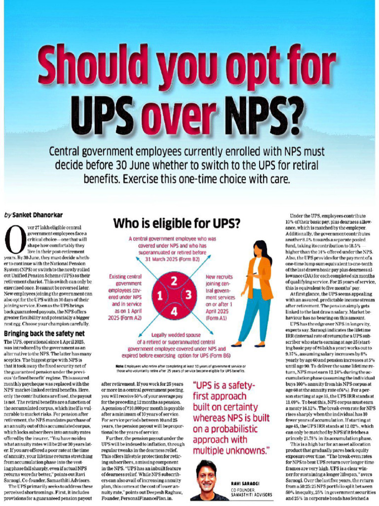 UPS Vs NPS | PDF