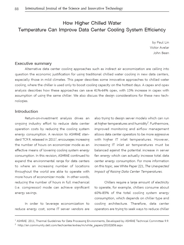 Jar, Journal Editor, 09 How Higher Chilled Water | PDF | Data Center ...