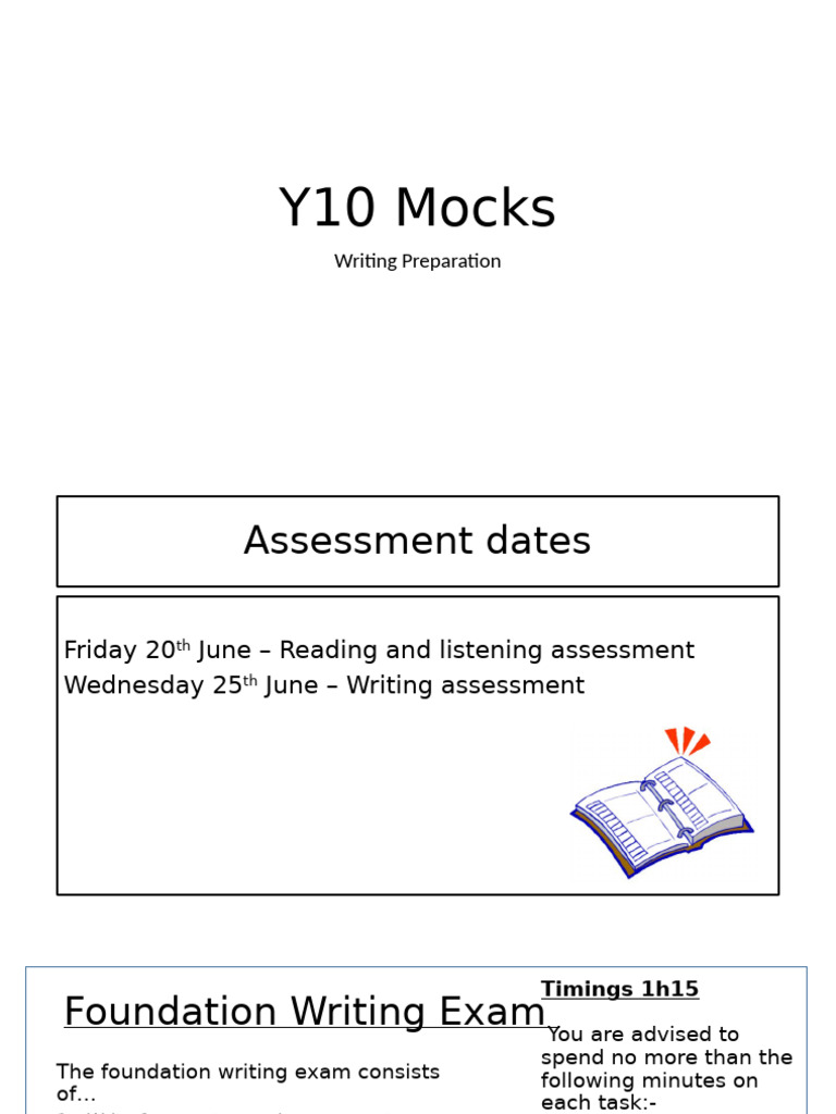 Y10 Mocks Writing Revision | PDF
