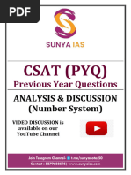 UPSC CSAT Number System PYQs With Answer Key 240523 071954 | PDF ...